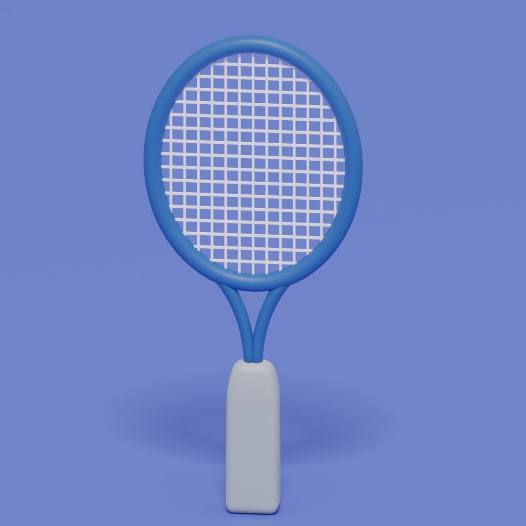3D Model Cartoon Tennis Racket - TurboSquid 2229059