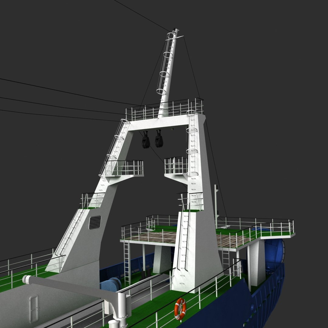 stern trawler 3d model