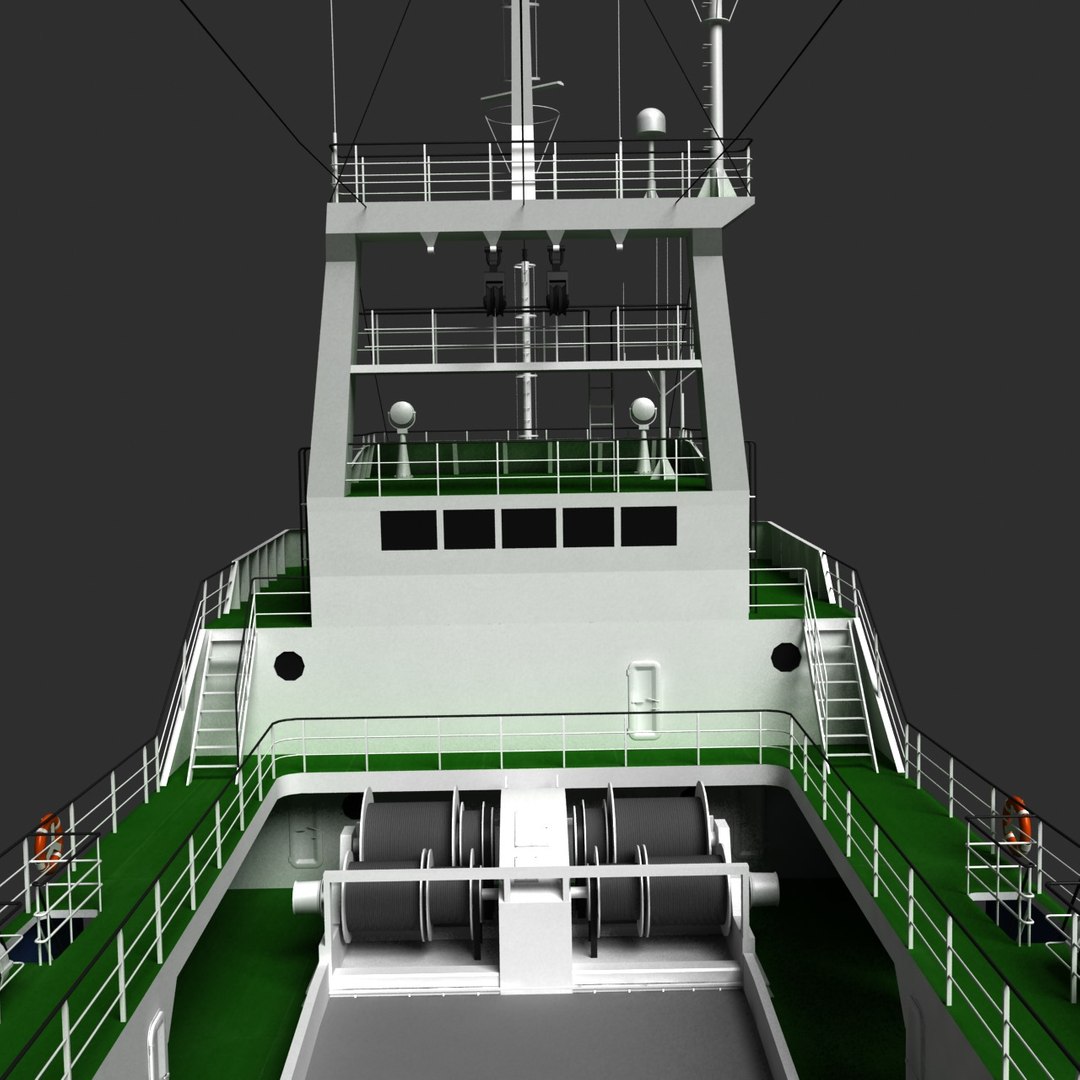 stern trawler 3d model