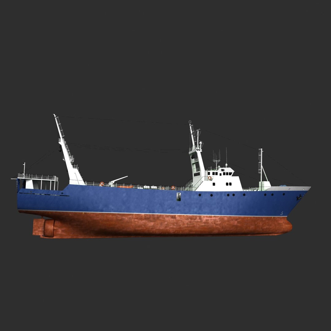 stern trawler 3d model