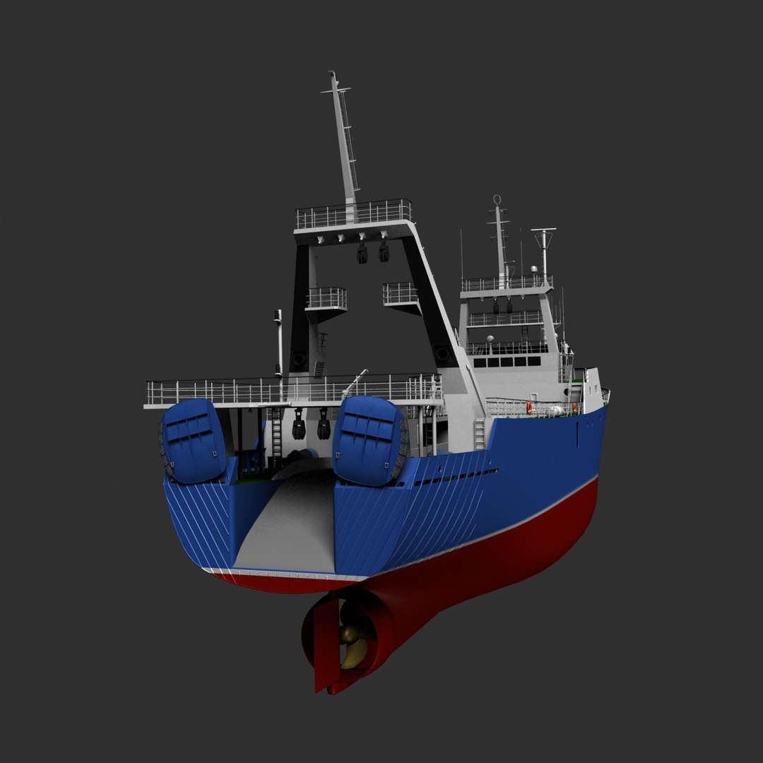 stern trawler 3d model