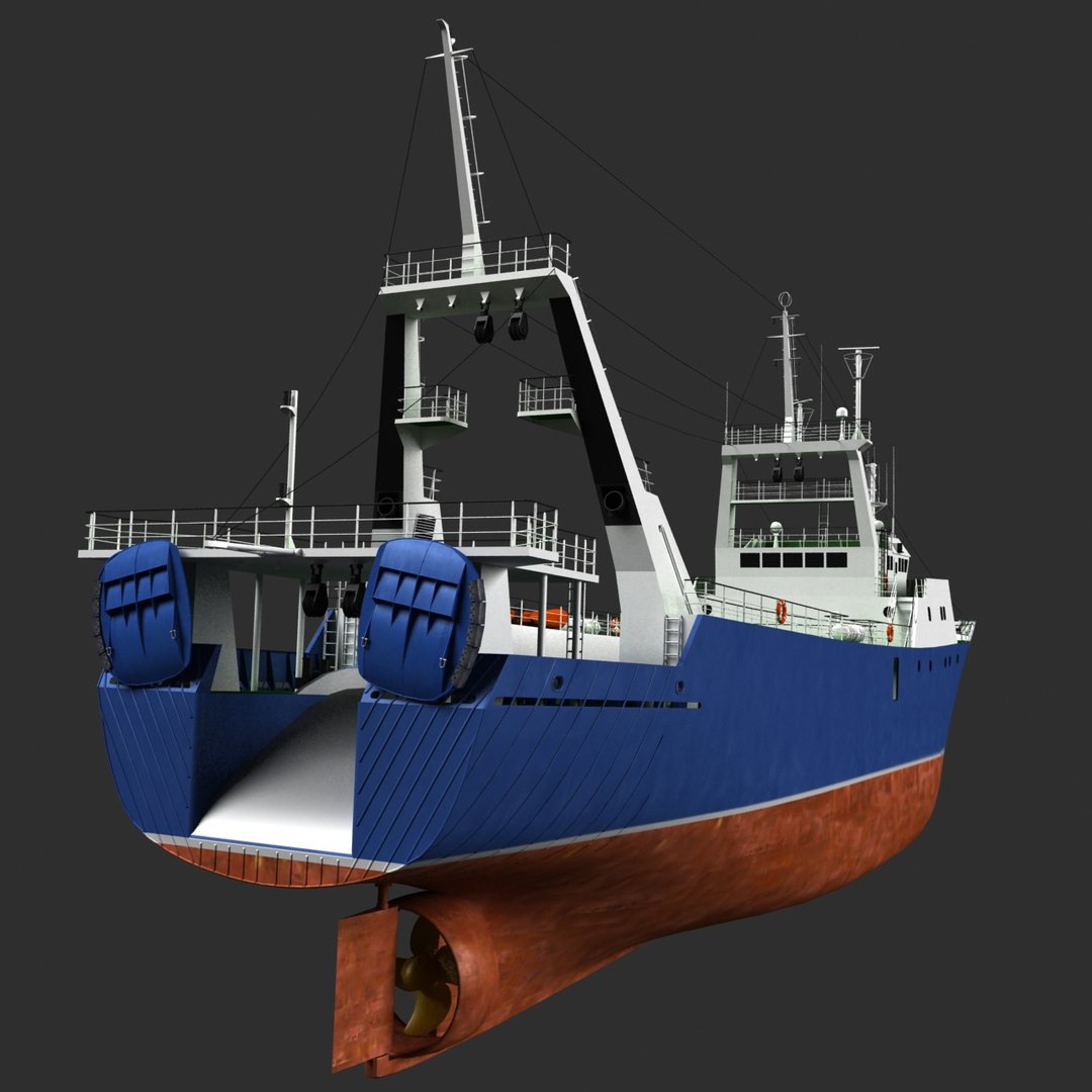 stern trawler 3d model
