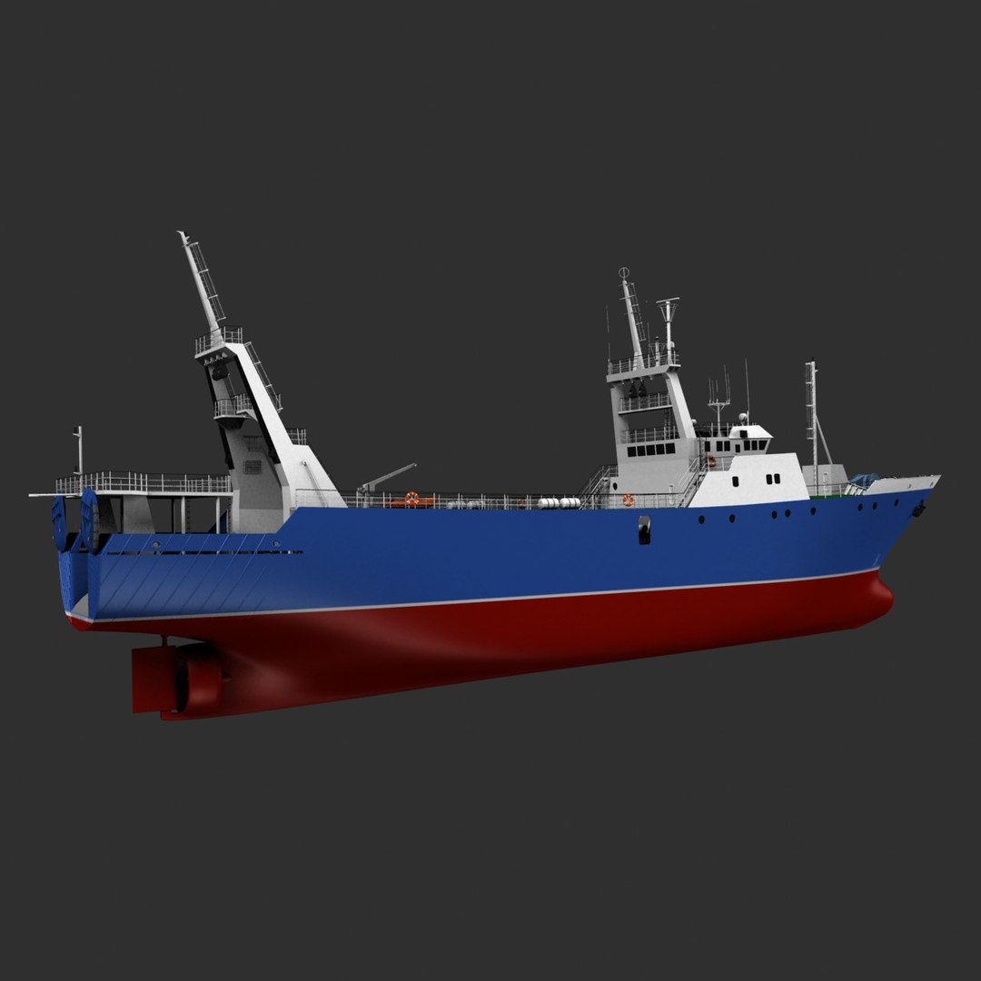stern trawler 3d model