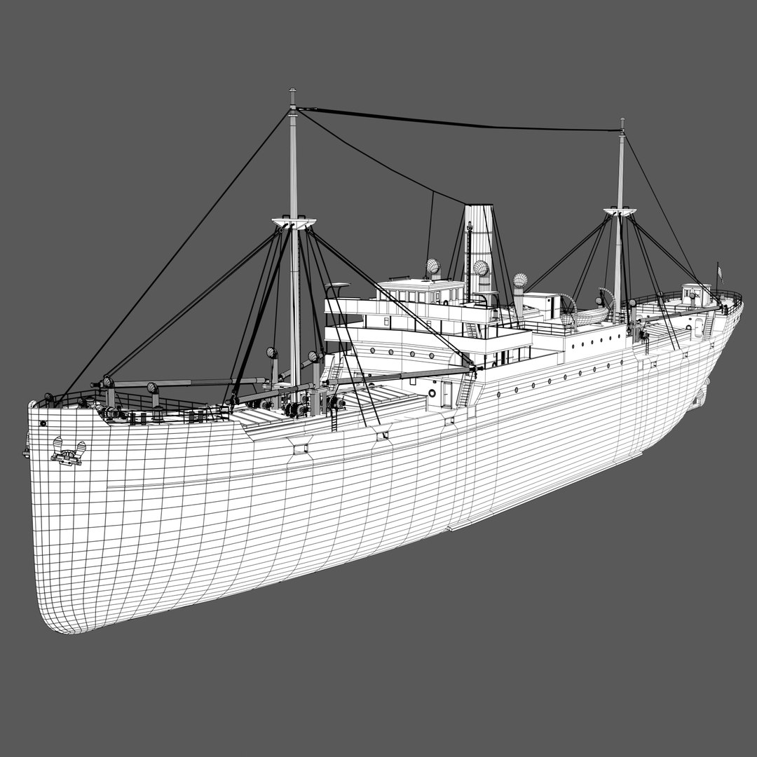 Original Steam Ship 3D Model - TurboSquid 1626677