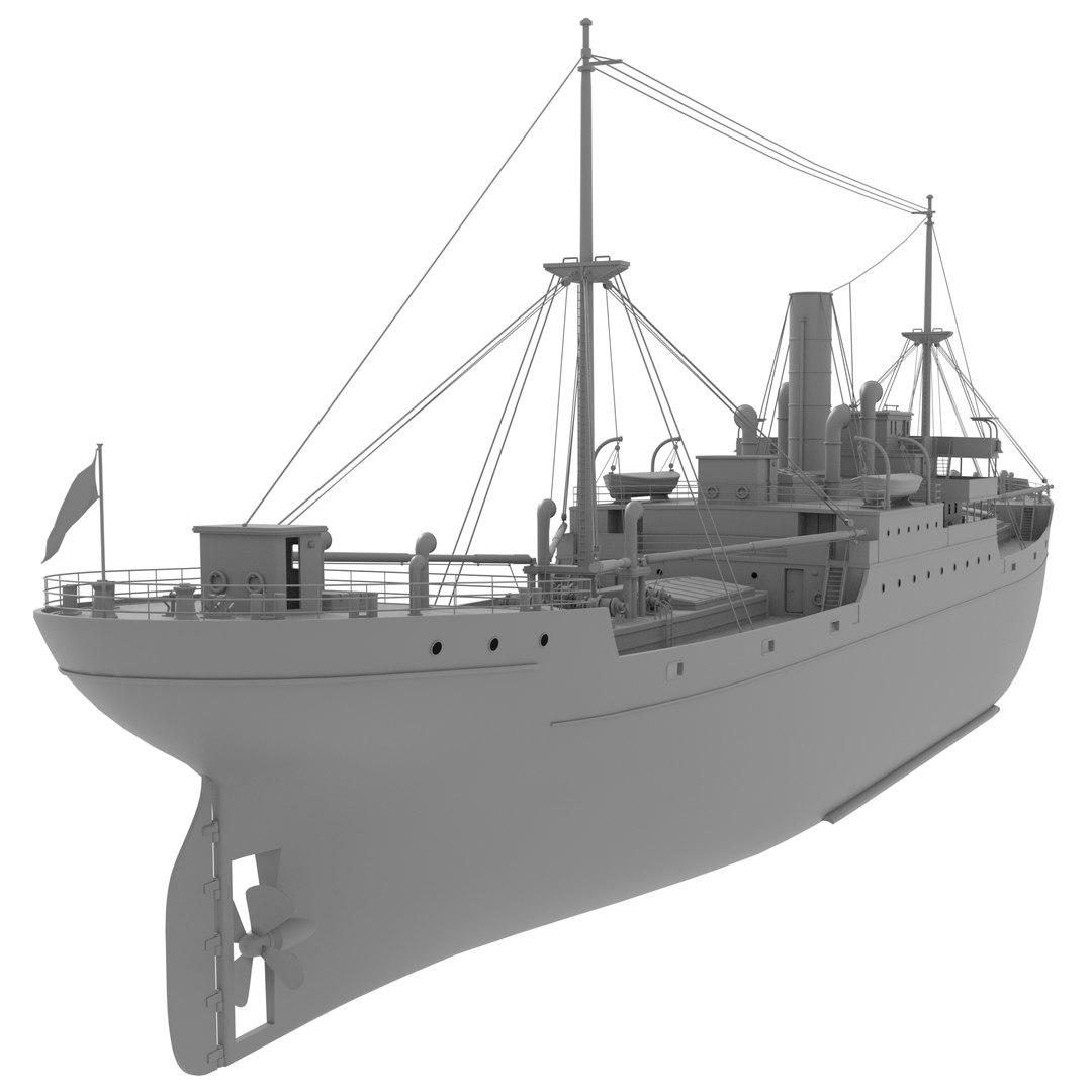 Original Steam Ship 3D Model - TurboSquid 1626677