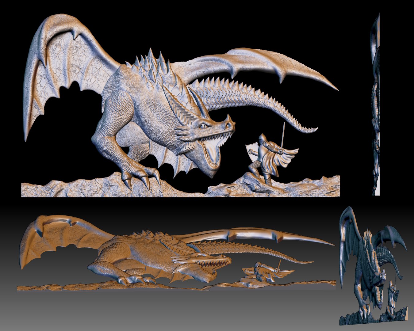 Bas-relief Cnc Router Knight Model - TurboSquid 1659615