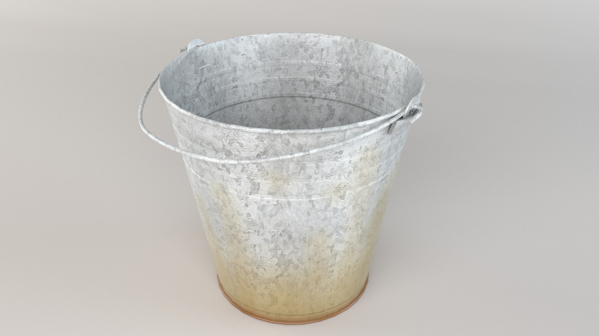 3D old metal bucket modeled - TurboSquid 1552947