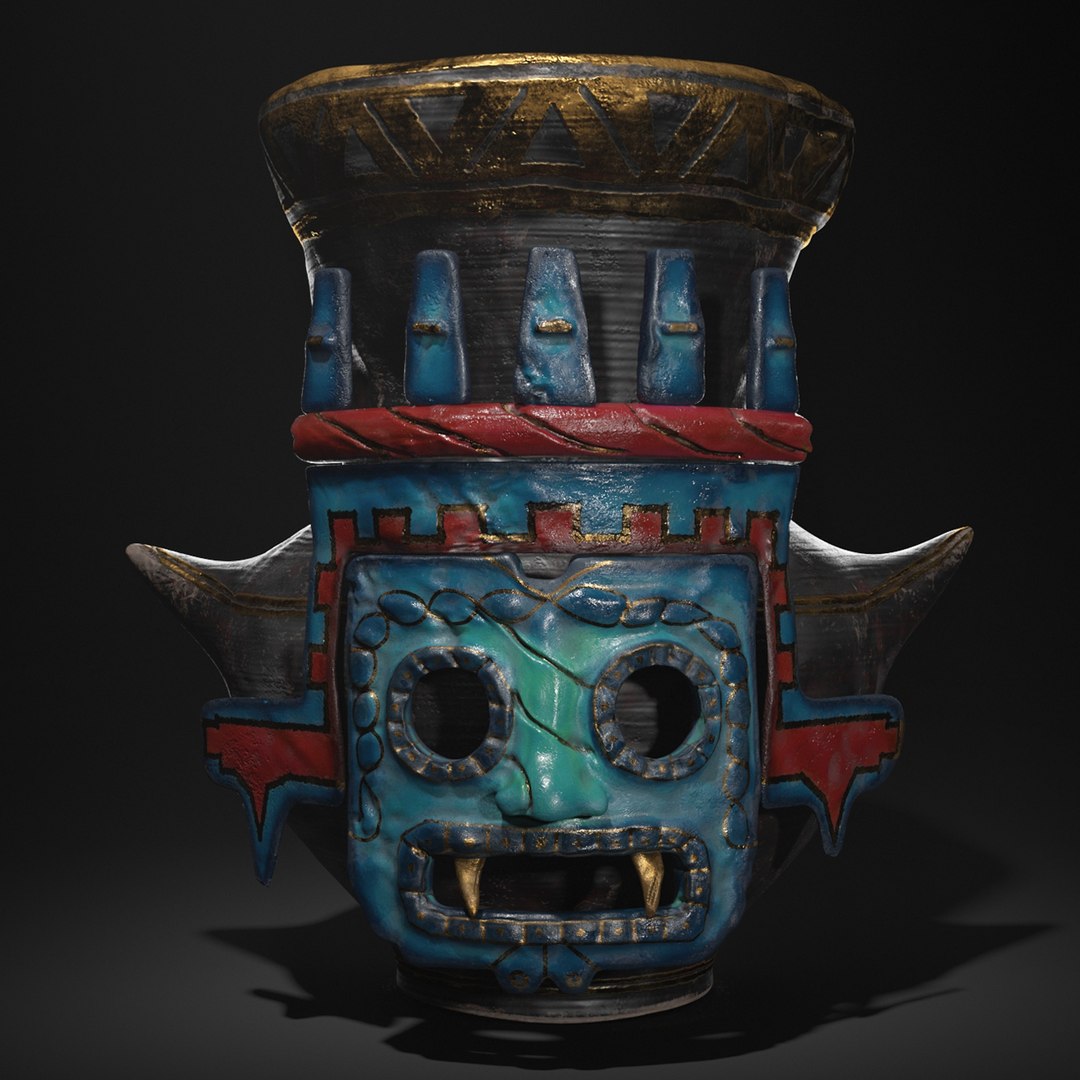 3D Tlaloc Vessel - Aztec Mythology Model - TurboSquid 1933816