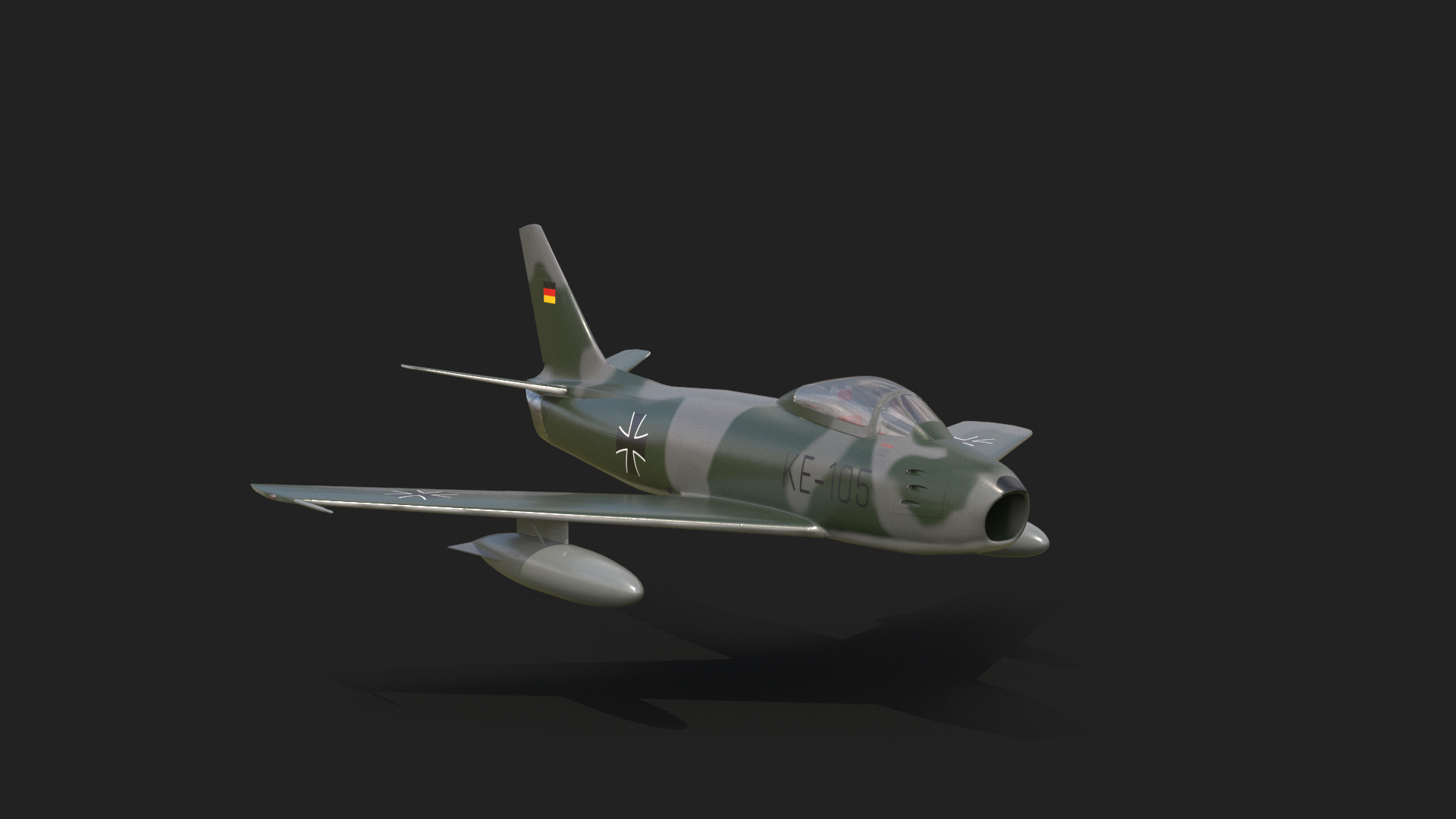 F-86 Sabre Luftwaffe No Landing Gear 3D Model - TurboSquid 1998104
