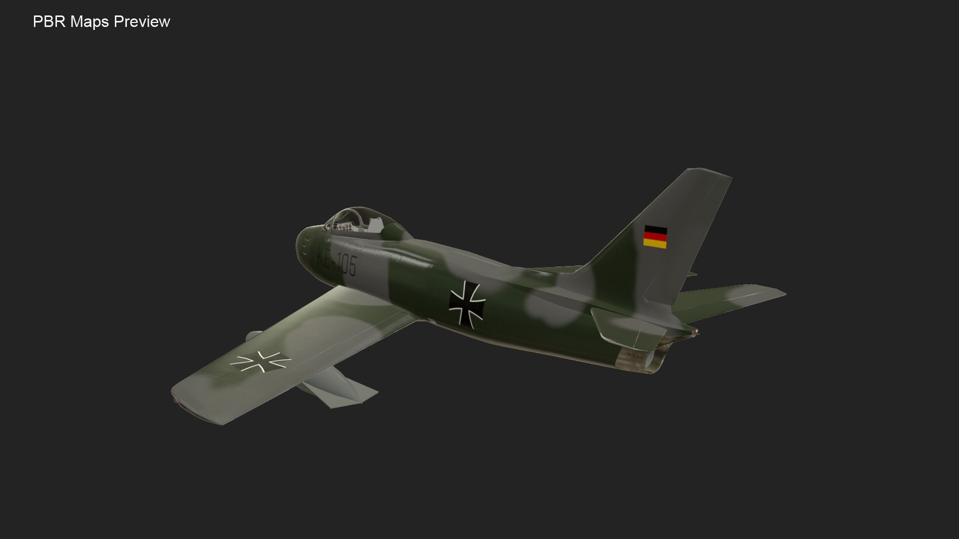 F-86 Sabre Luftwaffe No Landing Gear 3D Model - TurboSquid 1998104