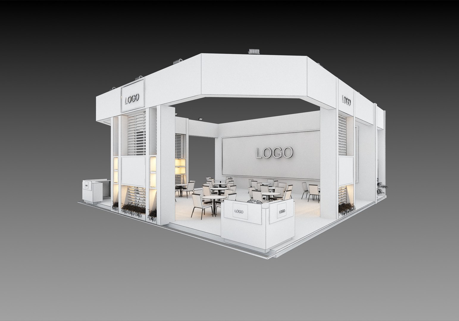 Exhibition Stand 3D Model - TurboSquid 2031341