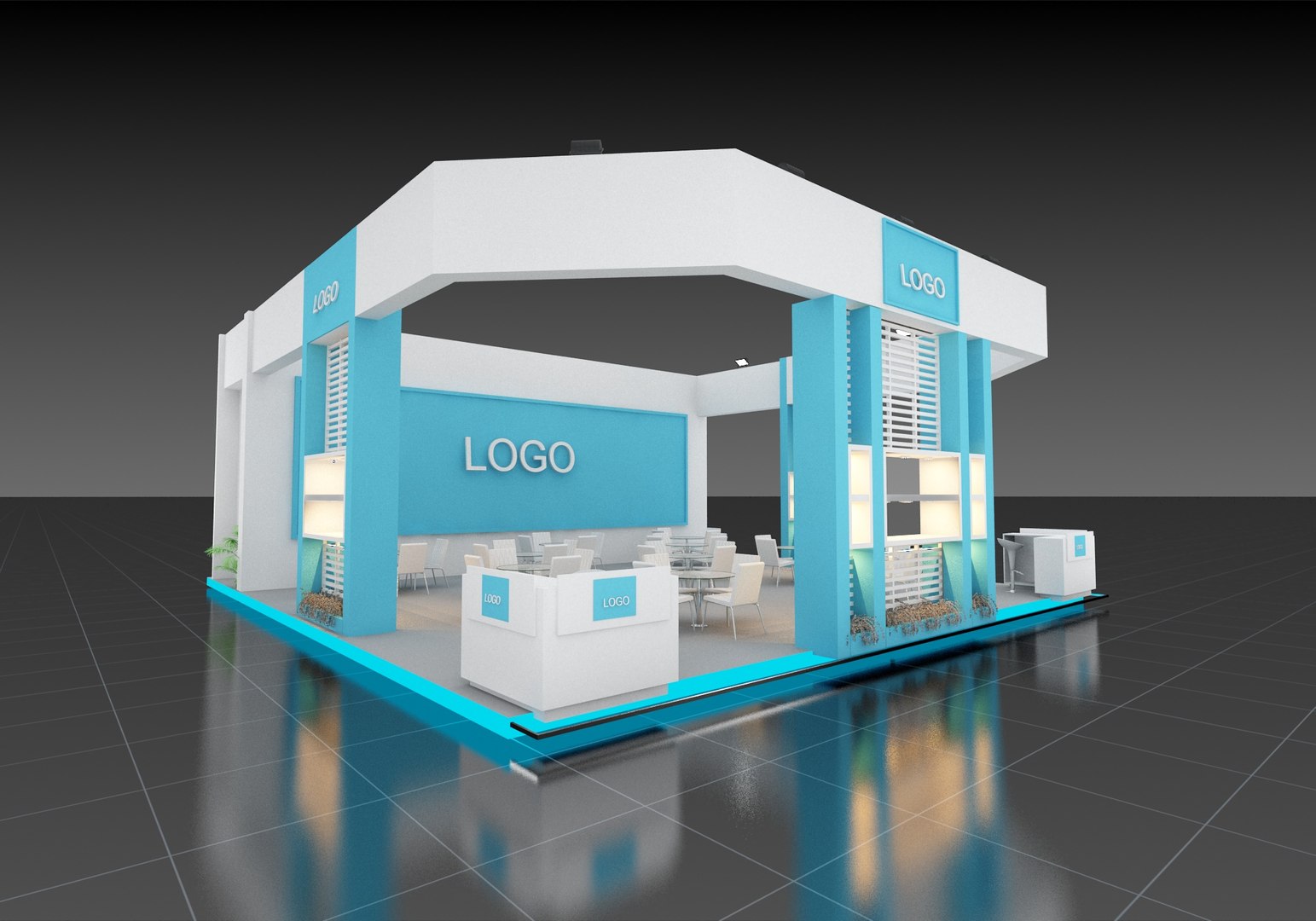 Exhibition Stand 3D Model - TurboSquid 2031341