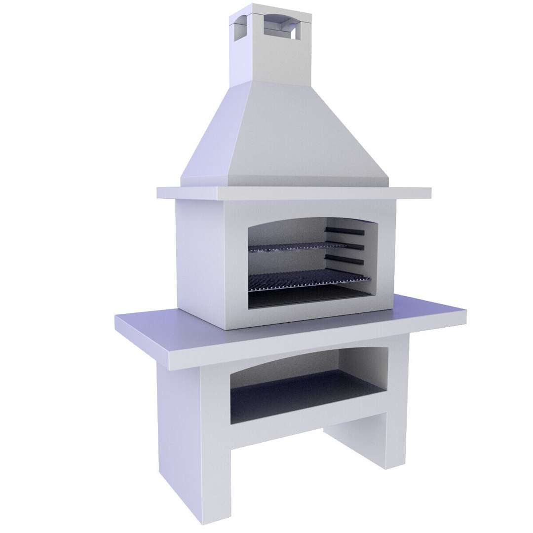 Masonry Grill Barbecue 4 Model - TurboSquid 1999060