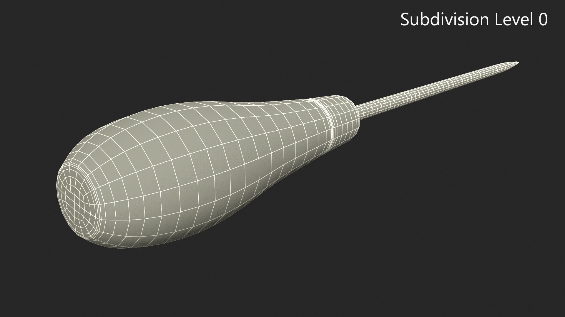 Scratch Awl Tool with Wooden Handle 3D - TurboSquid 2161307