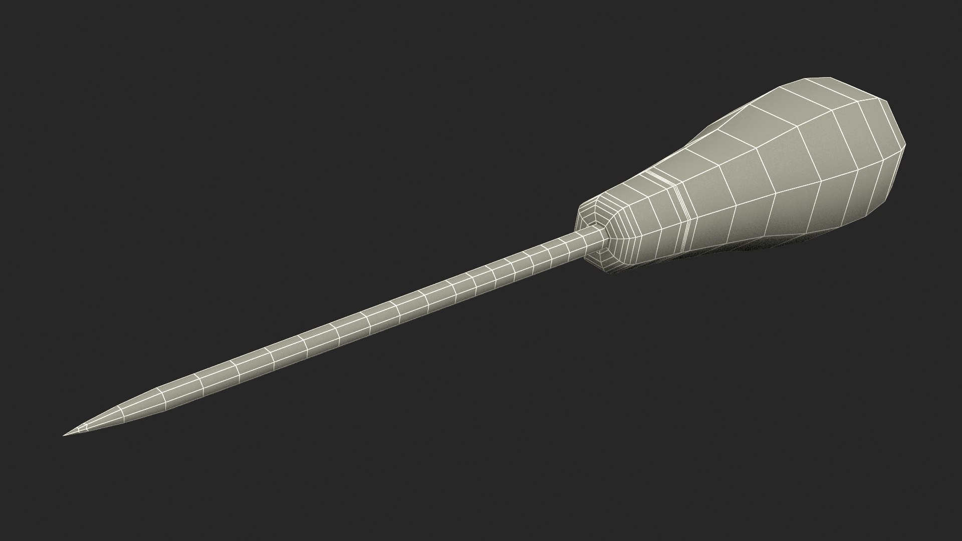 Scratch Awl Tool with Wooden Handle 3D - TurboSquid 2161307