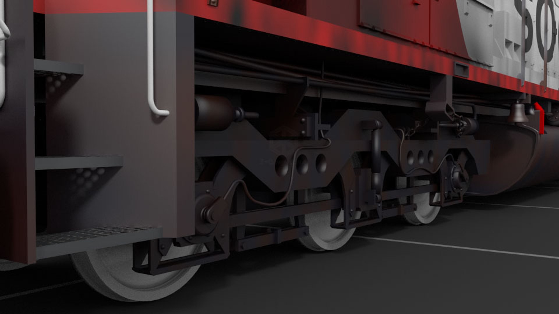Emd Sd40-2 Locomotive 3d Model