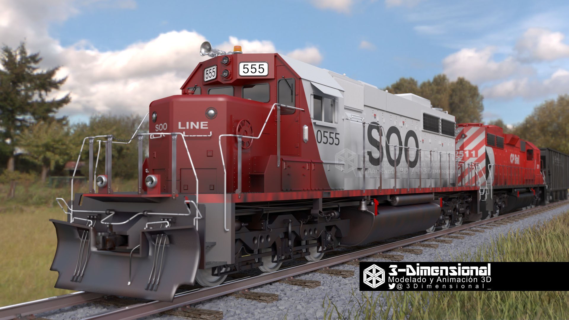 Emd Sd40-2 Locomotive 3d Model