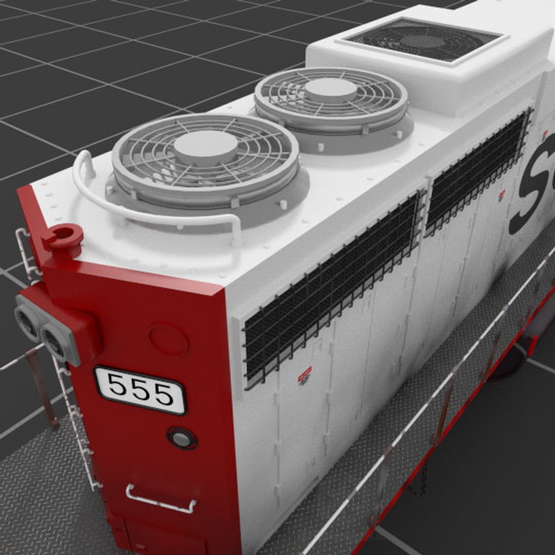 Emd Sd40-2 Locomotive 3d Model