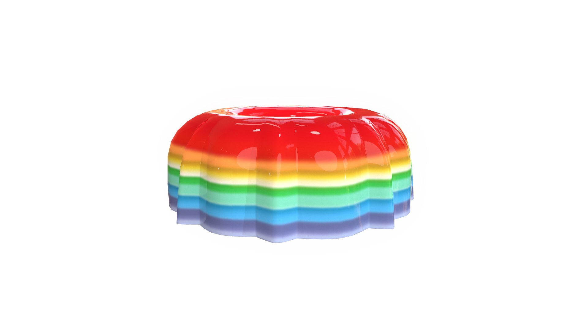 Rainbow Jelly 3D Model - TurboSquid 2084121