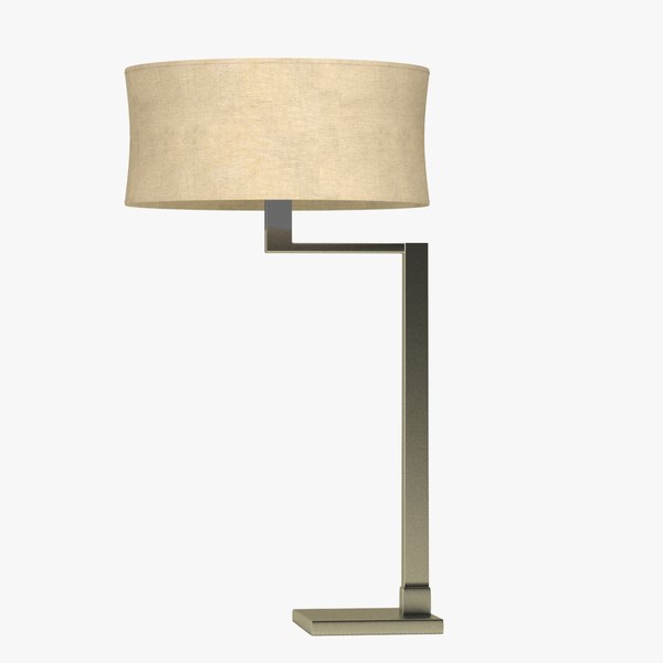 3d table lamp aluminium model