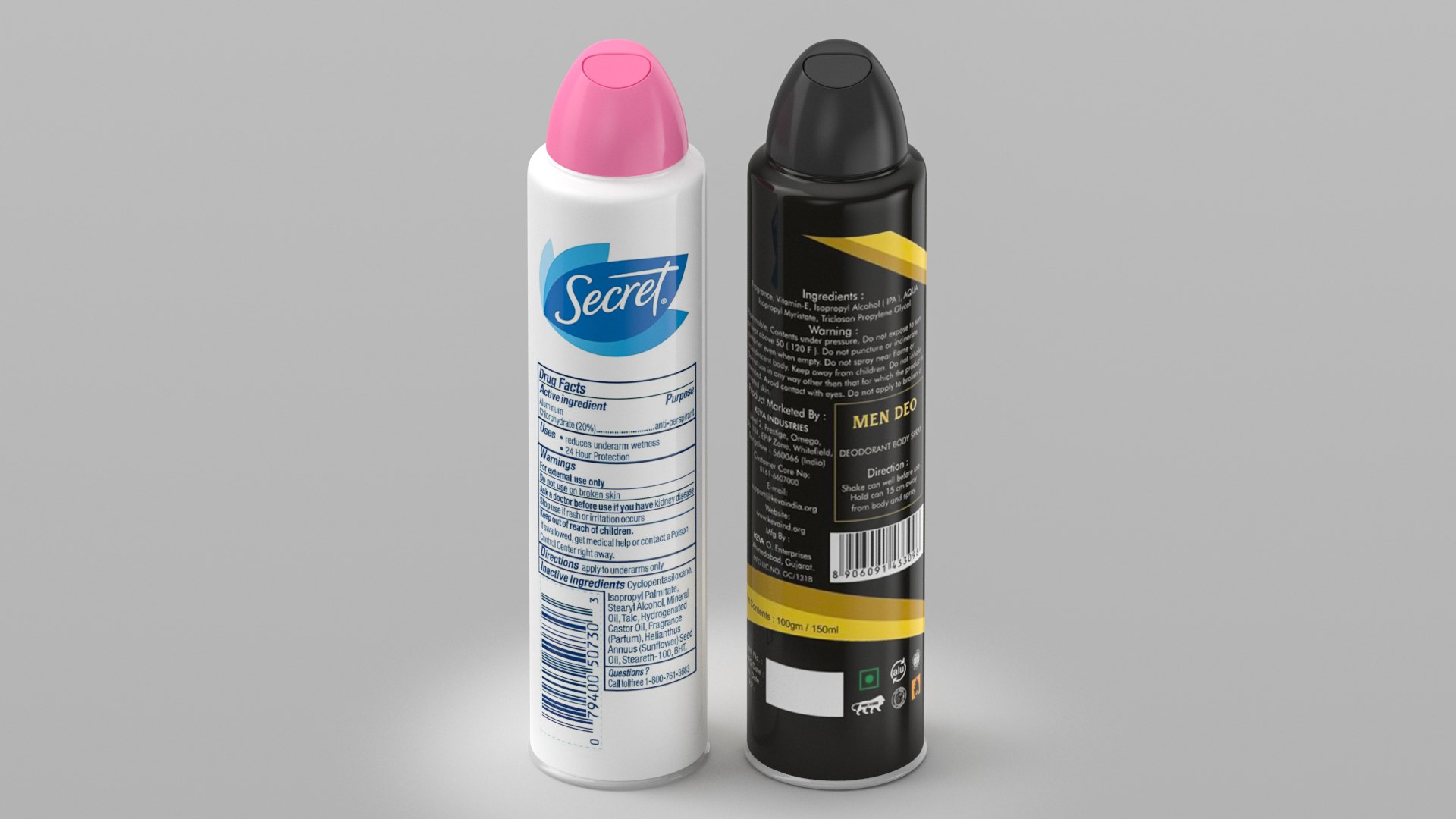 3D Deodorant Spray Set Model - TurboSquid 1589794