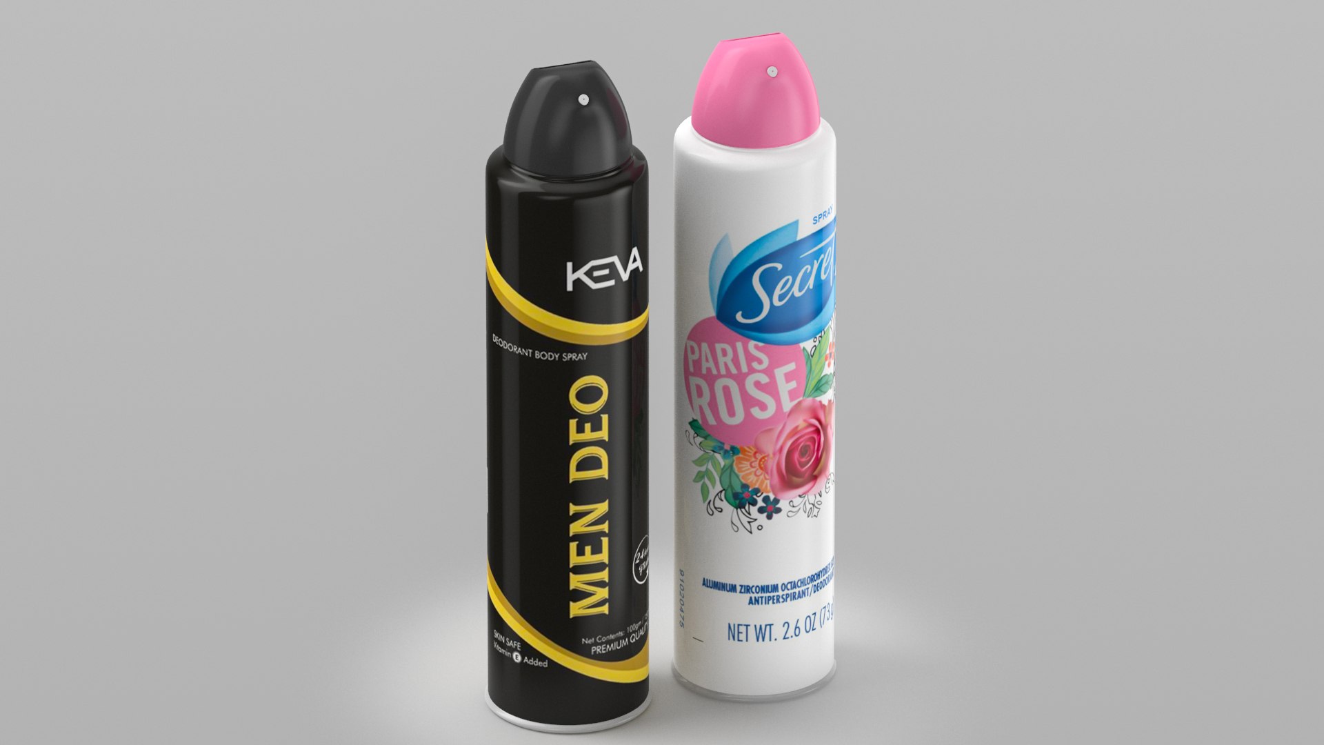 3D Deodorant Spray Set Model - TurboSquid 1589794