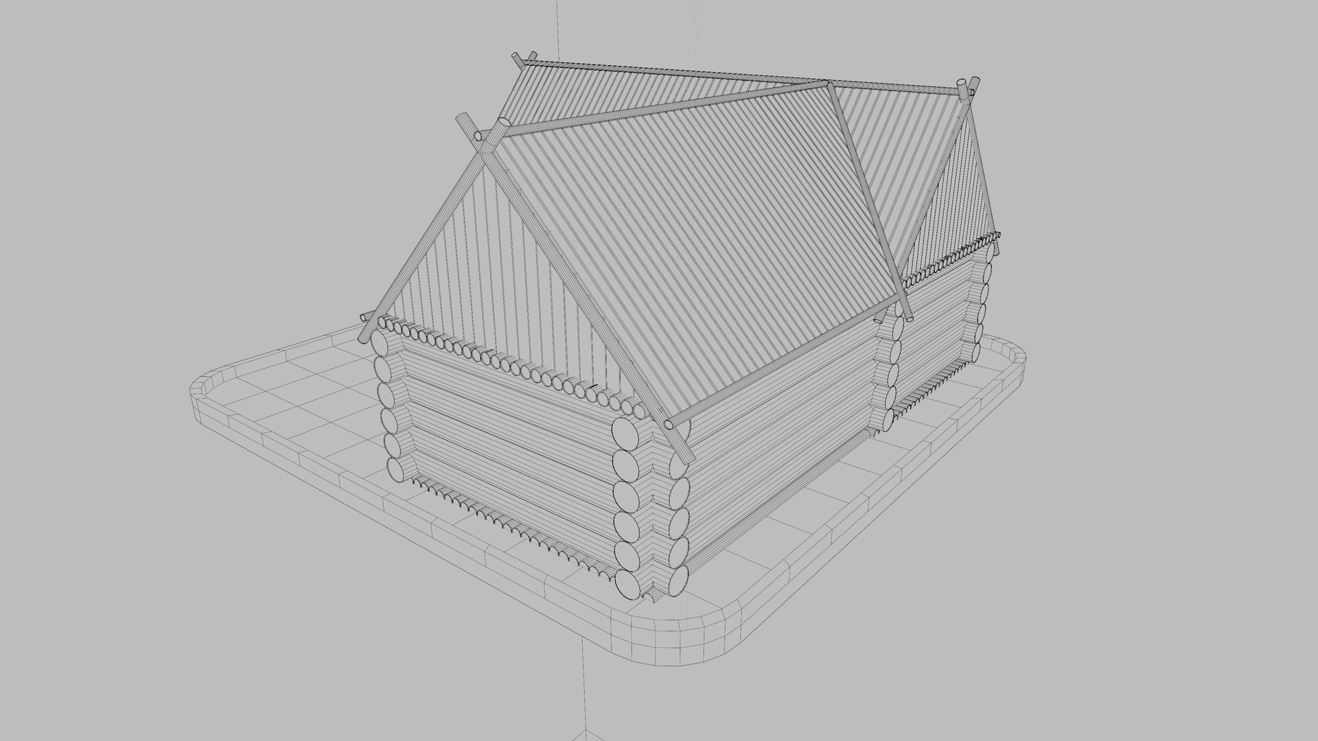 Low Poly Wooden House Large 3D Model - TurboSquid 2401634