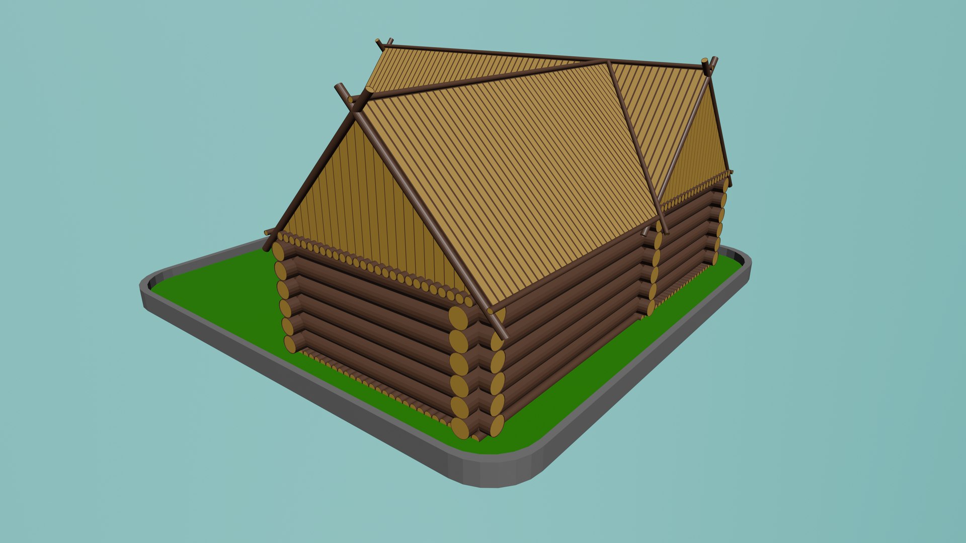 Low Poly Wooden House Large 3D Model - TurboSquid 2401634