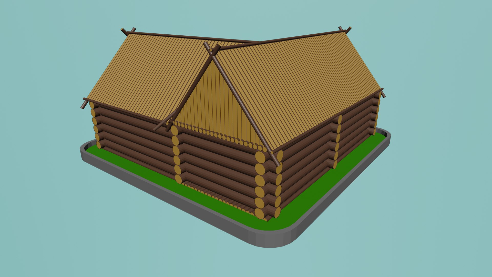 Low Poly Wooden House Large 3D Model - TurboSquid 2401634