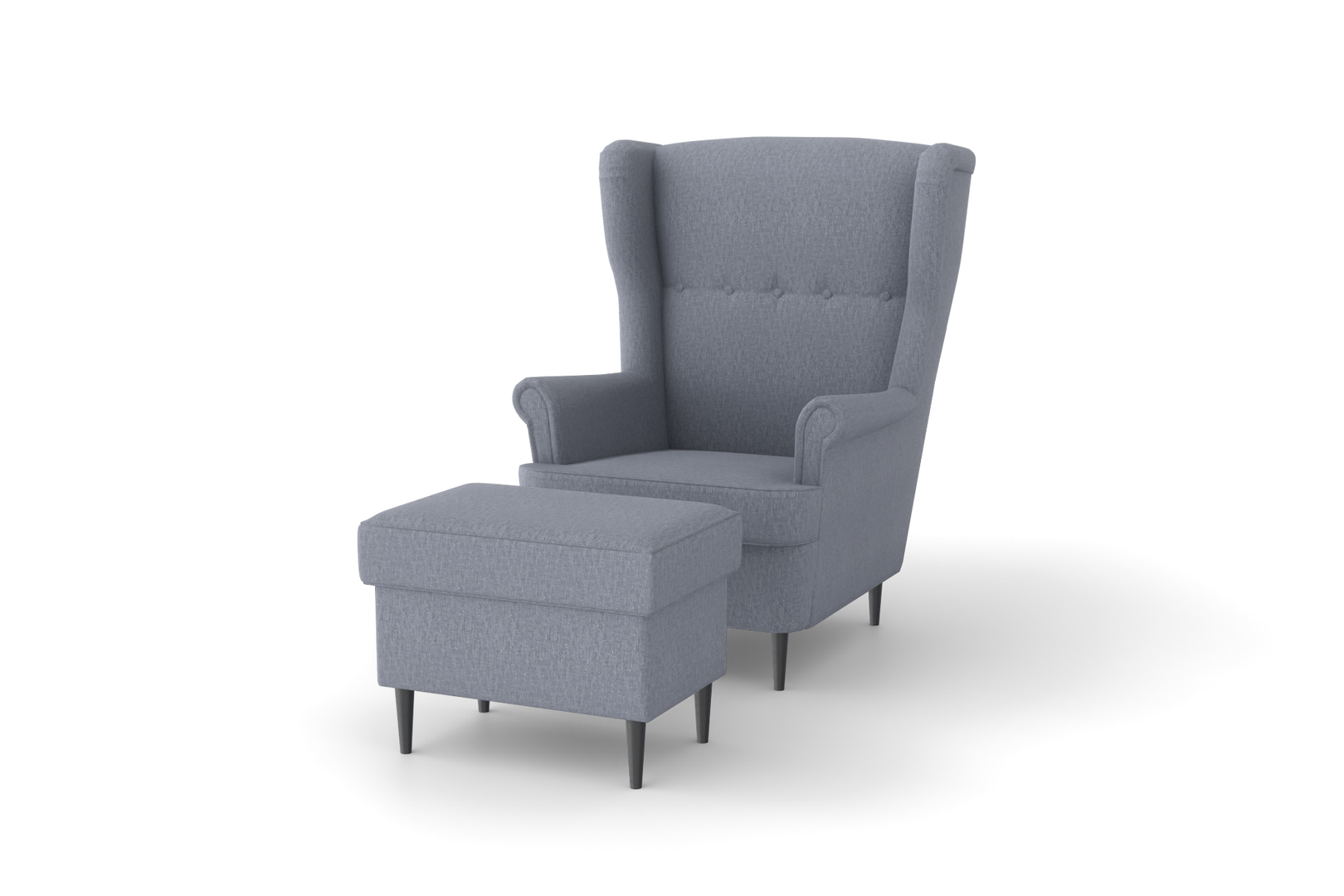 IKEA Strandmon Chair With Ottoman Model - TurboSquid 1917955