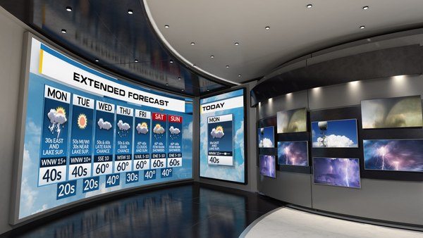 Virtual set weather studio 3D model - TurboSquid 1667480