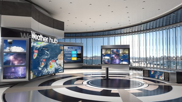 Virtual set weather studio 3D model - TurboSquid 1667480