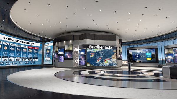 Virtual set weather studio 3D model - TurboSquid 1667480