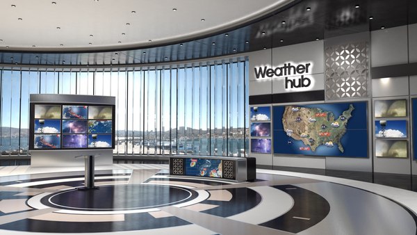 Virtual set weather studio 3D model - TurboSquid 1667480