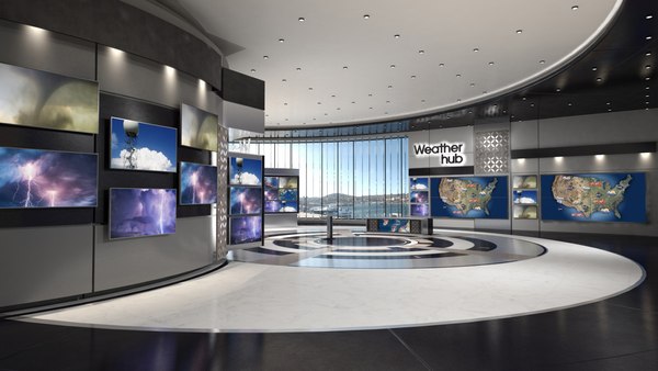 Virtual set weather studio 3D model - TurboSquid 1667480