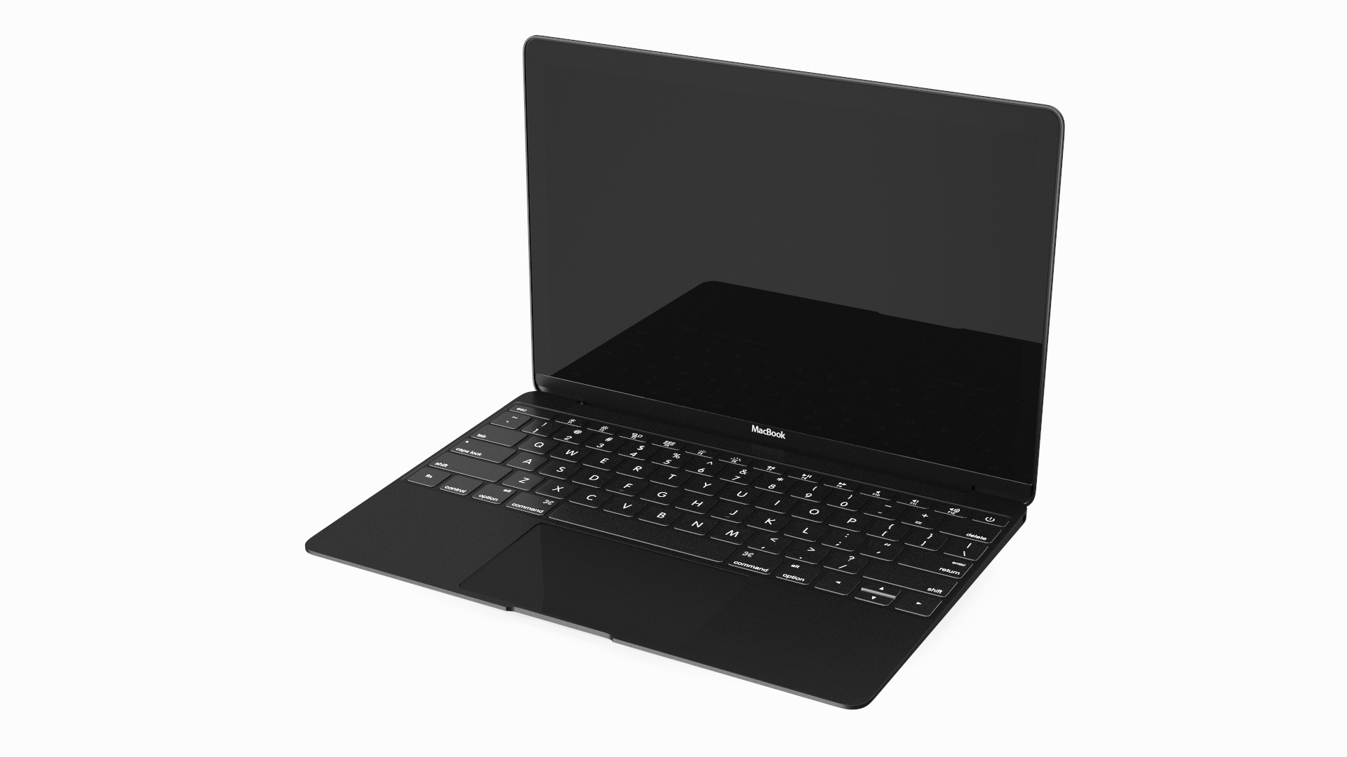 Apple MacBook Laptop Black 3D Model - TurboSquid 2214659