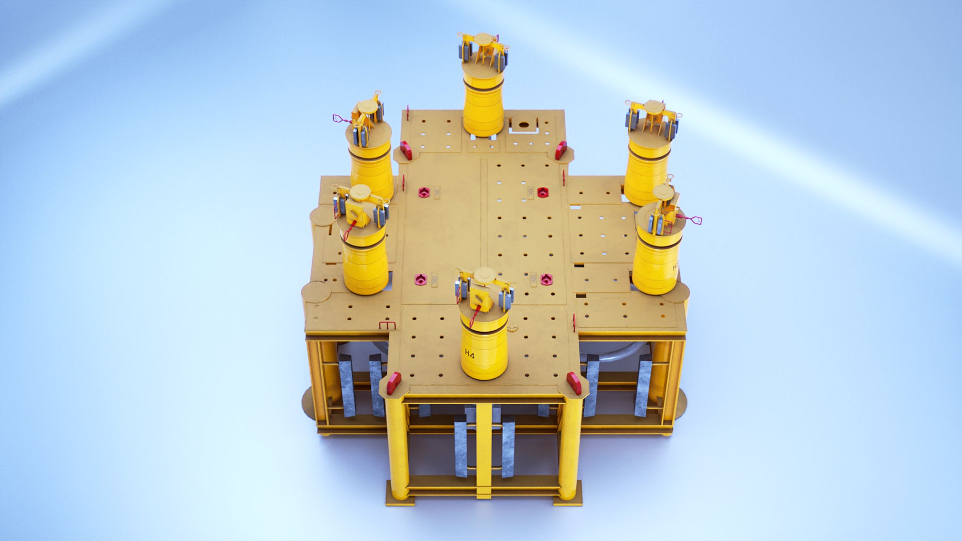 Generic Subsea 6 Hub Manifold Structure 3D Model - TurboSquid 2270409