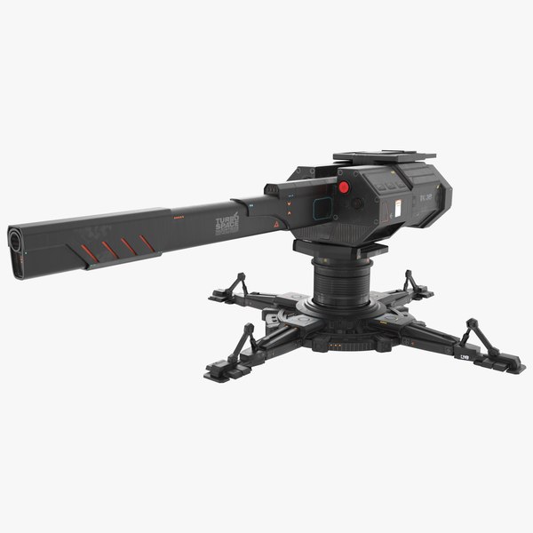 futuristic turret weapon 3d max