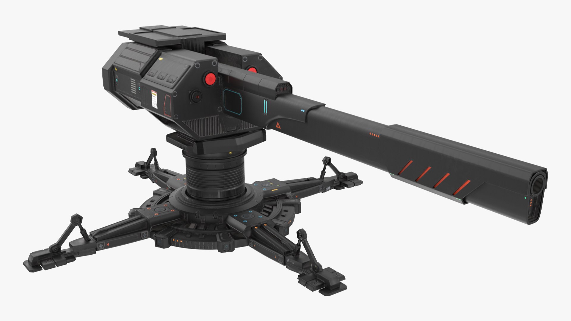 Sci Fi Turret Pbr 3D Model - TurboSquid 1361422