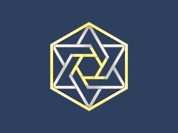 3D model star david hexagon - TurboSquid 1417416