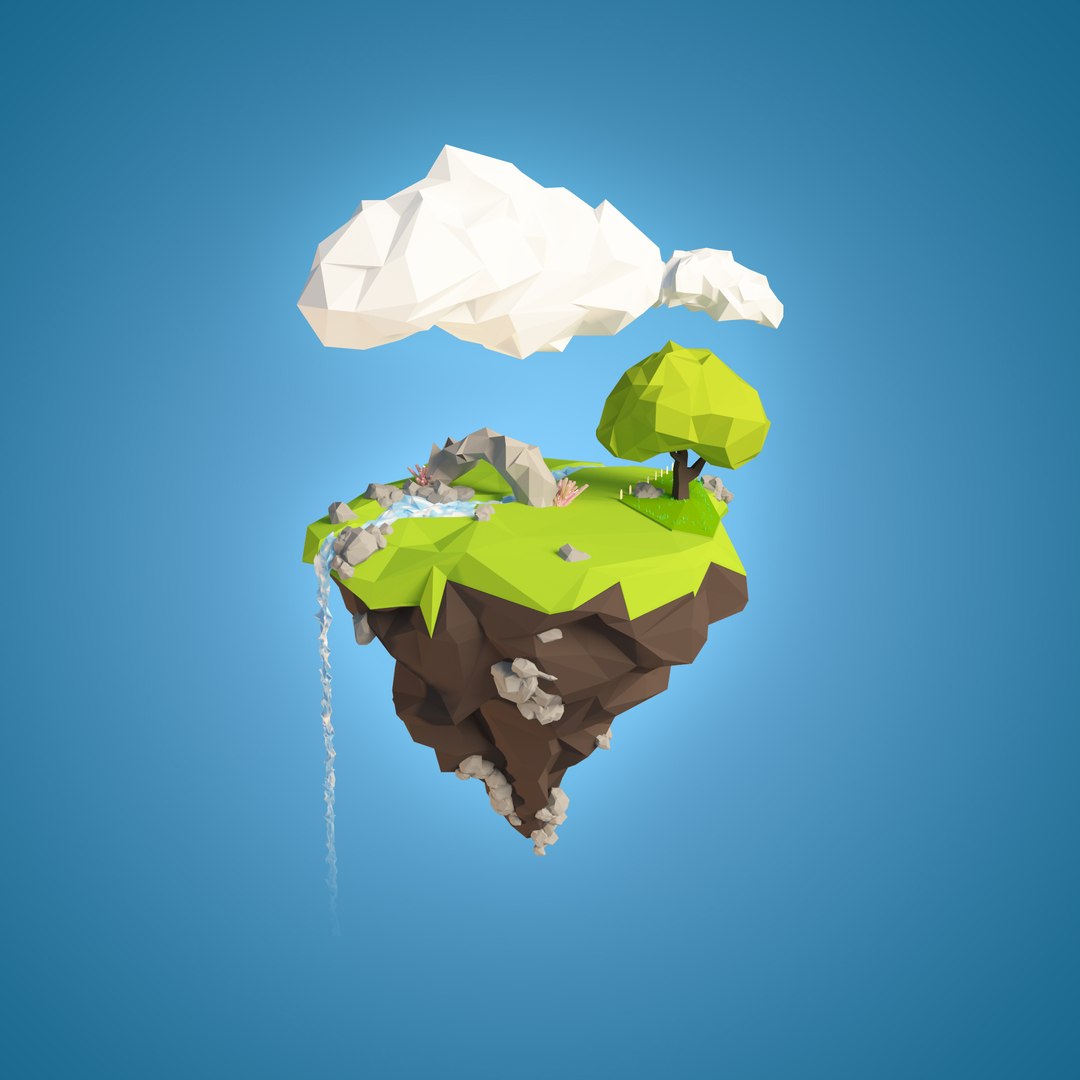 Floating Island 3d Model