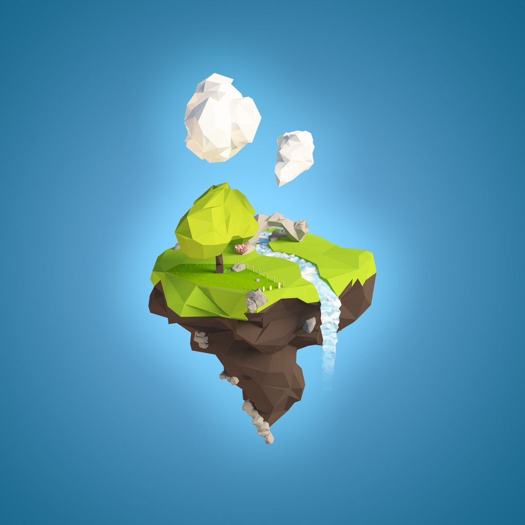 Floating Island 3d Model