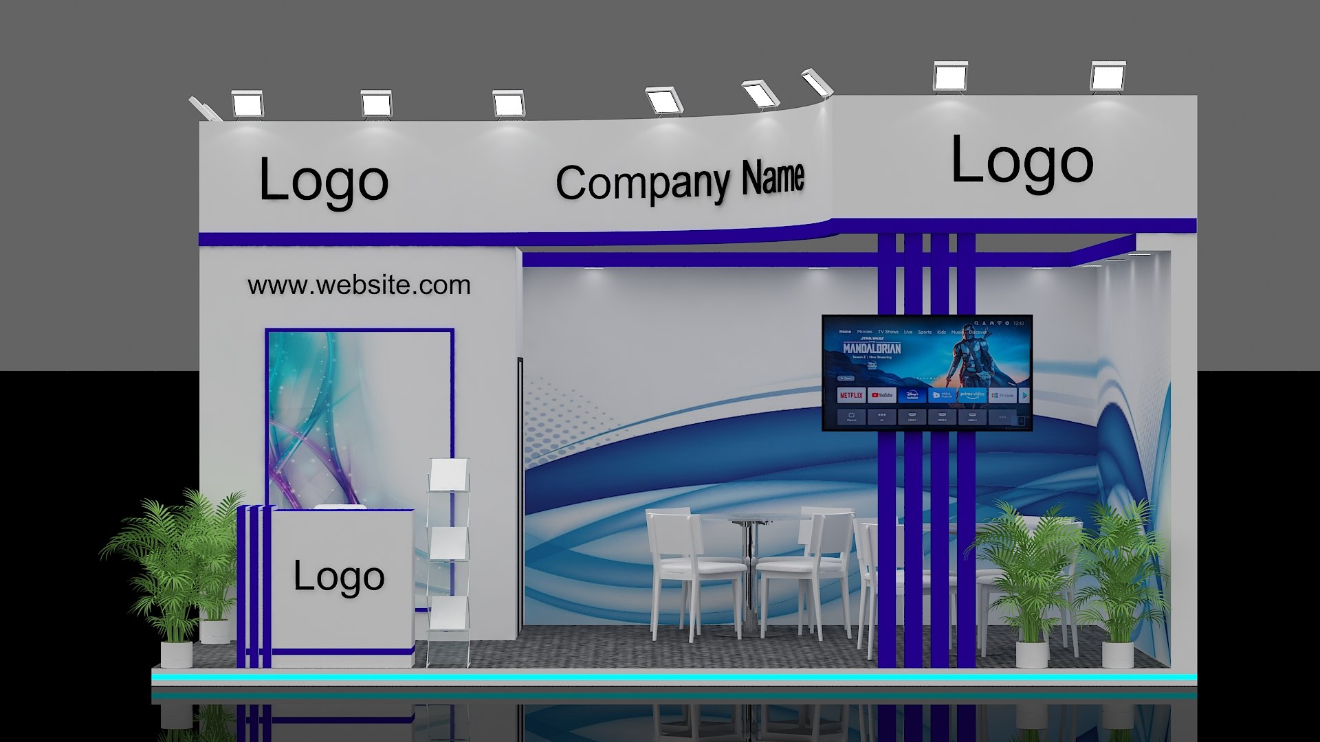 3D Simple Exhibition Design 6x424 SQM Buy Now 3D Model - TurboSquid 2068327