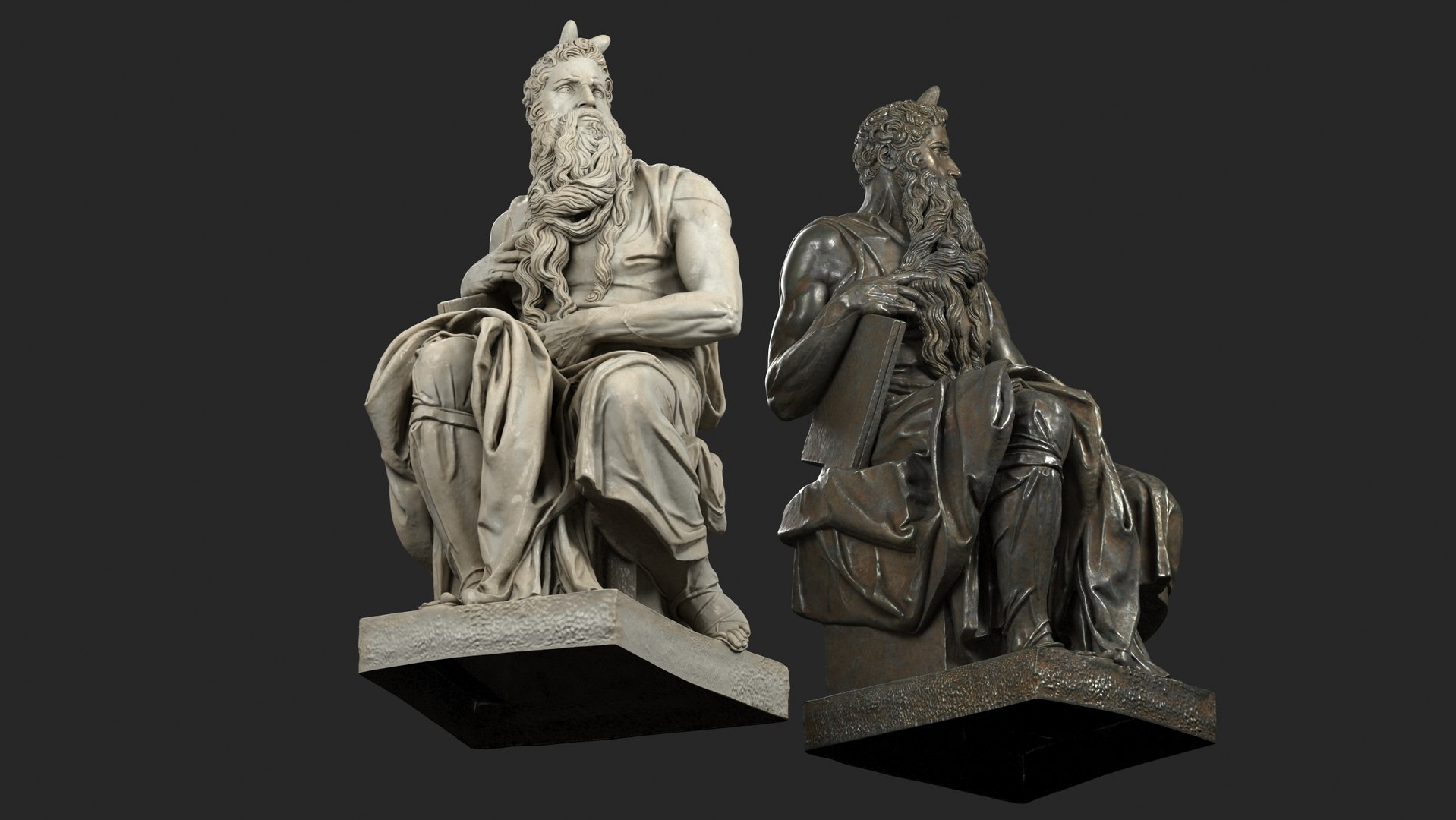 3D moses sculpture michelangelo model - TurboSquid 1303325
