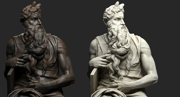 3D moses sculpture michelangelo model - TurboSquid 1303325