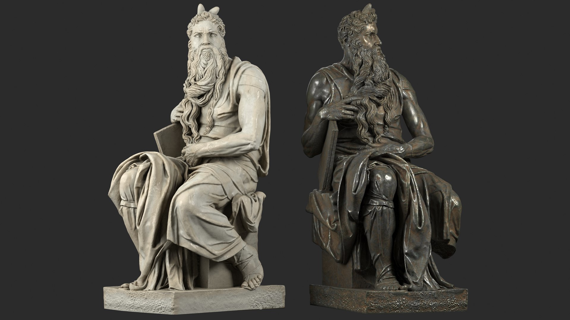 3D moses sculpture michelangelo model - TurboSquid 1303325