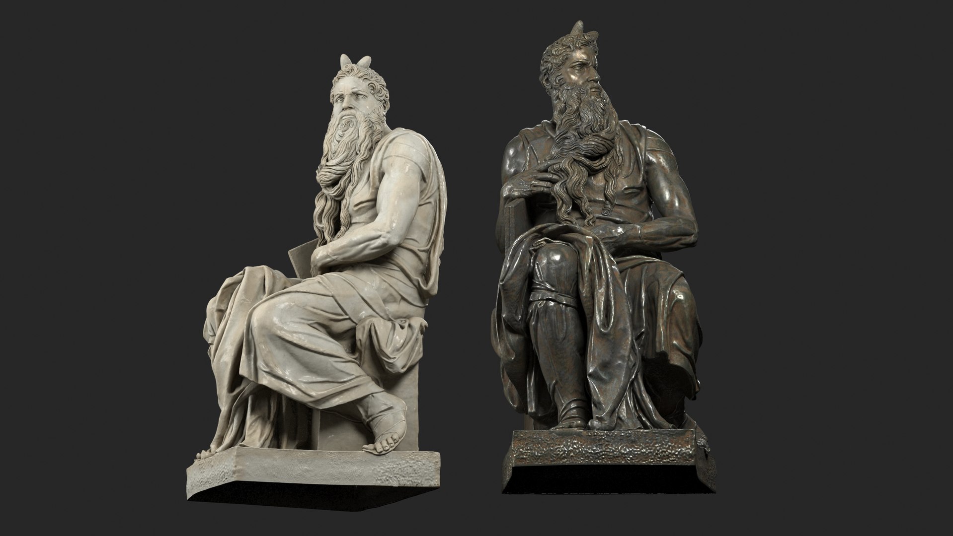 3D moses sculpture michelangelo model - TurboSquid 1303325