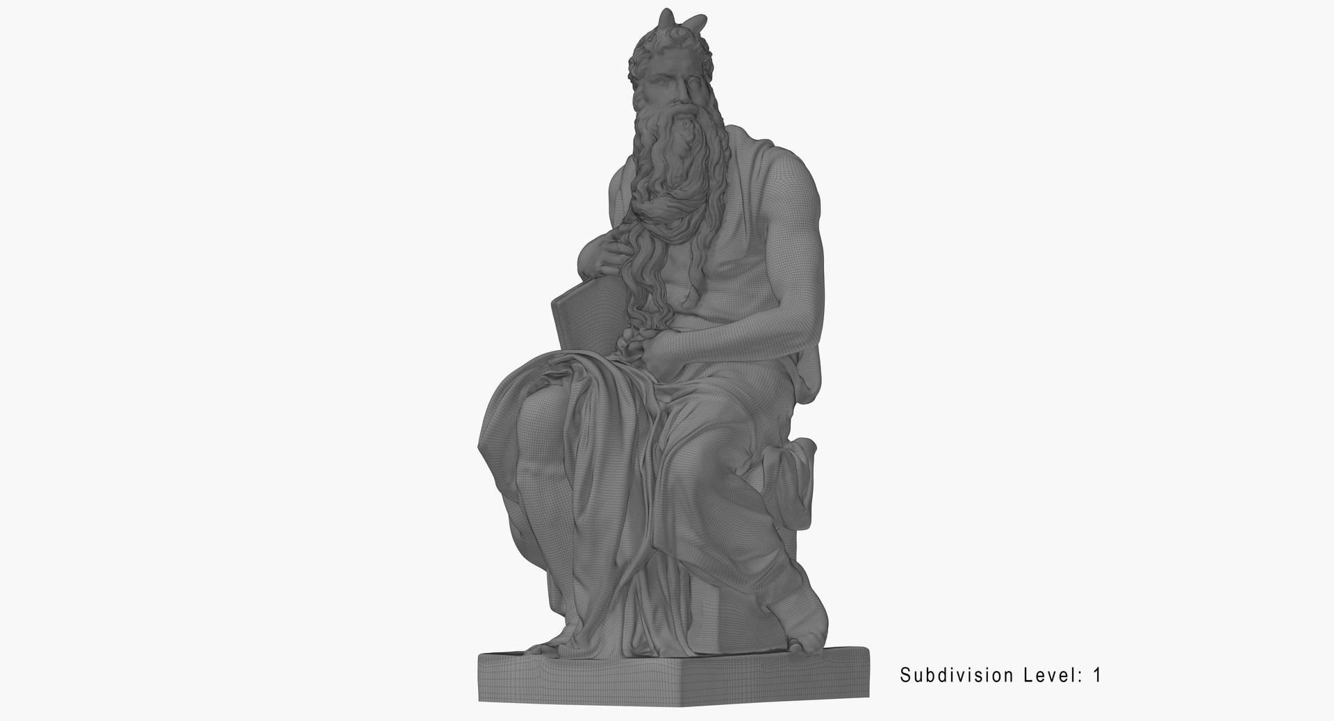 3D moses sculpture michelangelo model - TurboSquid 1303325