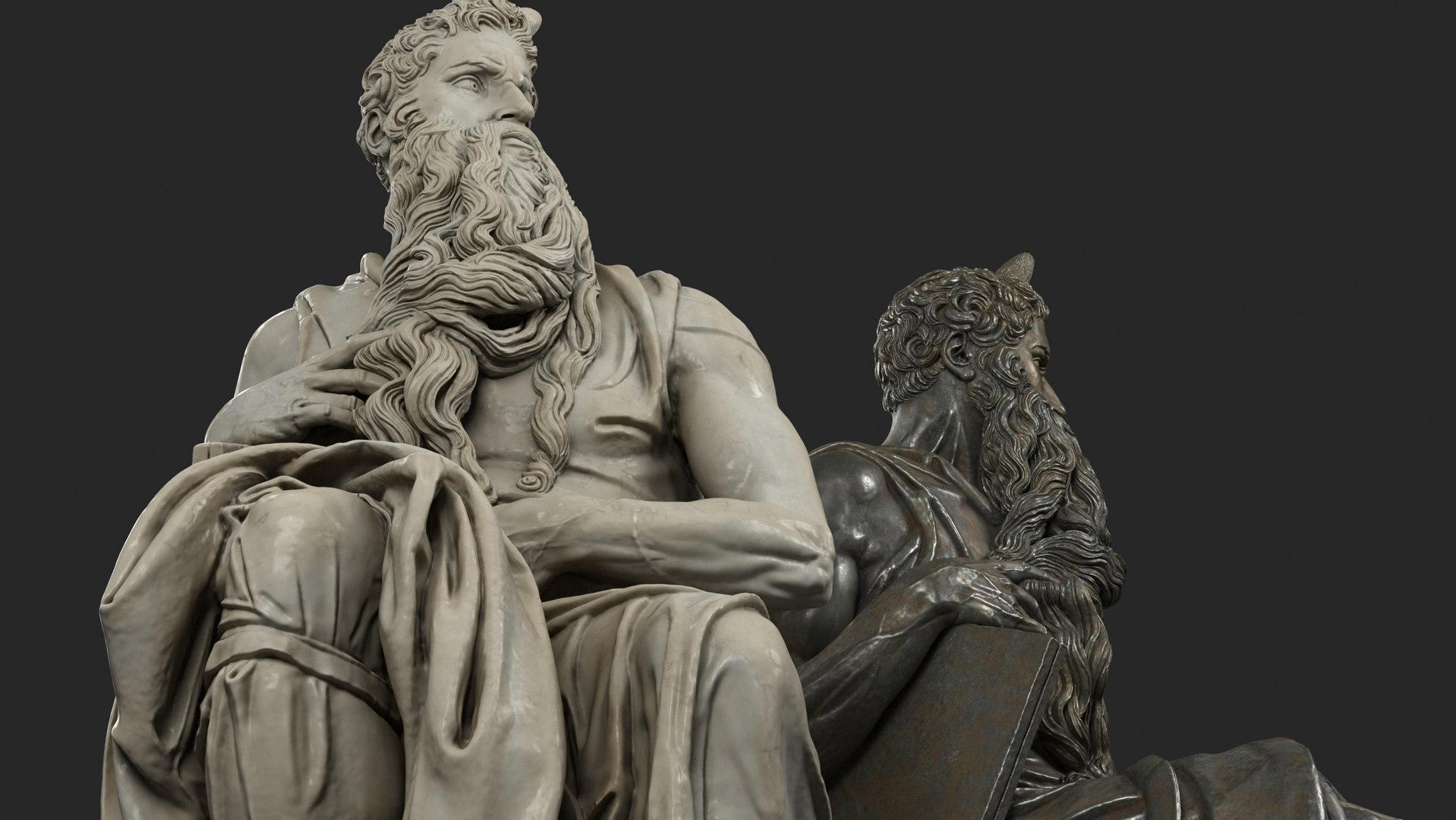3D Moses Sculpture Michelangelo Model - TurboSquid 1303325