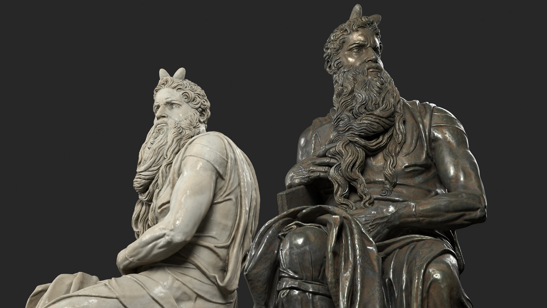 3D Moses Sculpture Michelangelo Model - TurboSquid 1303325